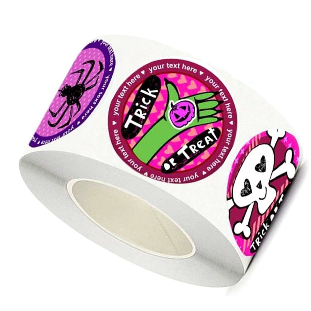 500x/Рулон наклеек со скелетами, декоративная наклейка на Хэллоуин