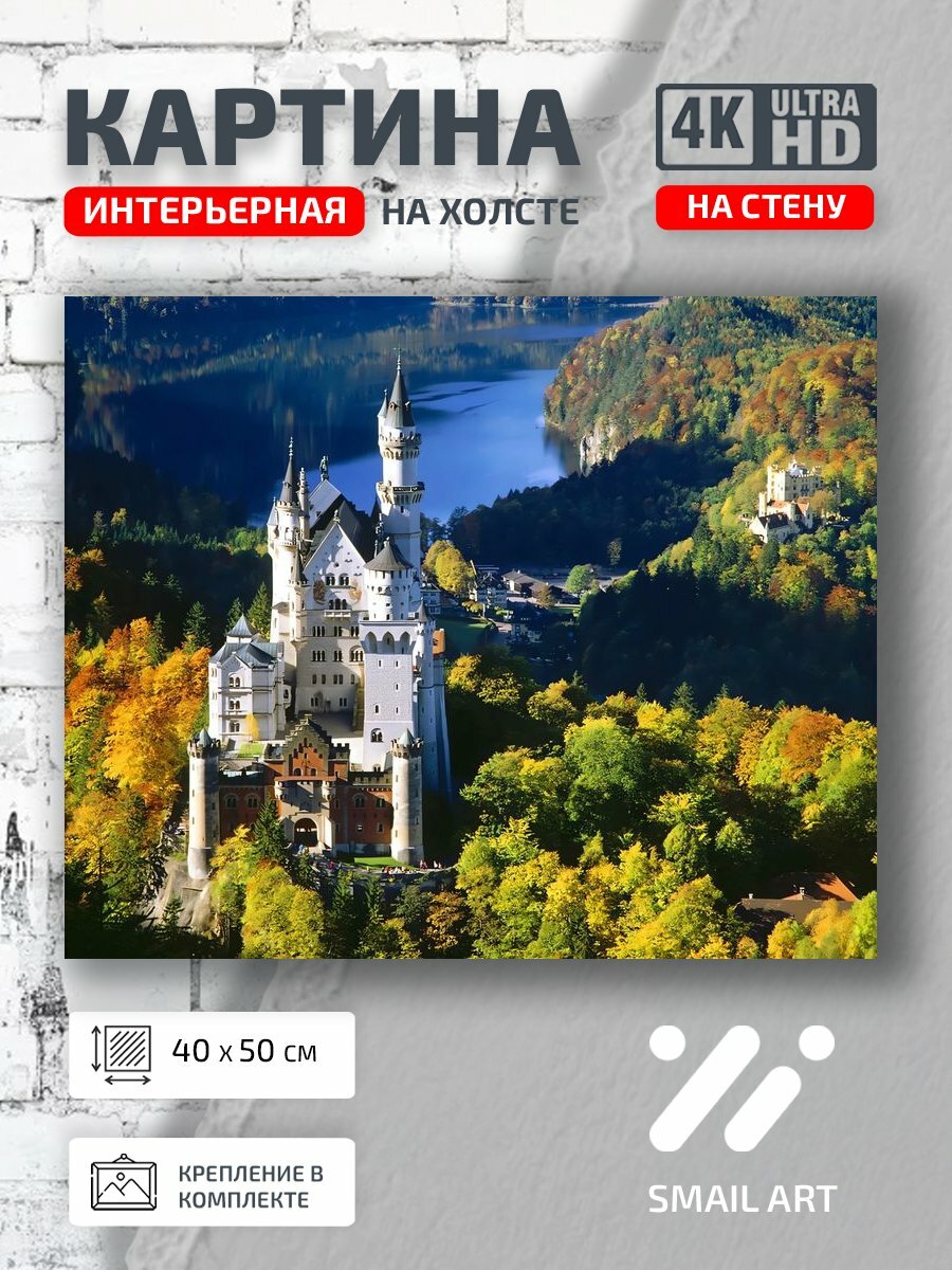 Картина на холсте интерьерная 40 на 50 на стену Выразительная Castle для гостиной интерьер