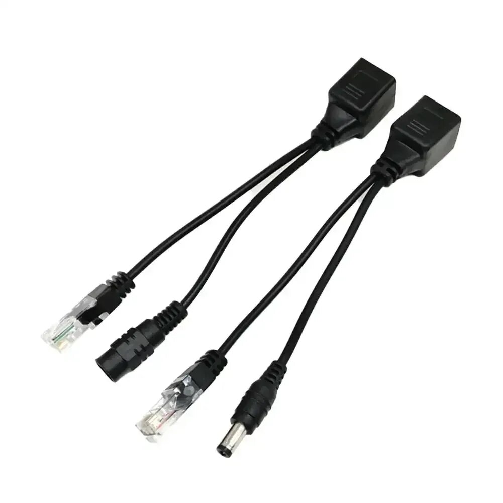 Кабель POE адаптер 5В/12В для IP-камеры, черный