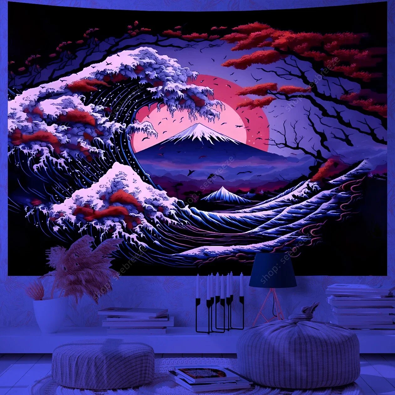 Гобелен Японские волны, 180x230cm, Цвет: WF1497