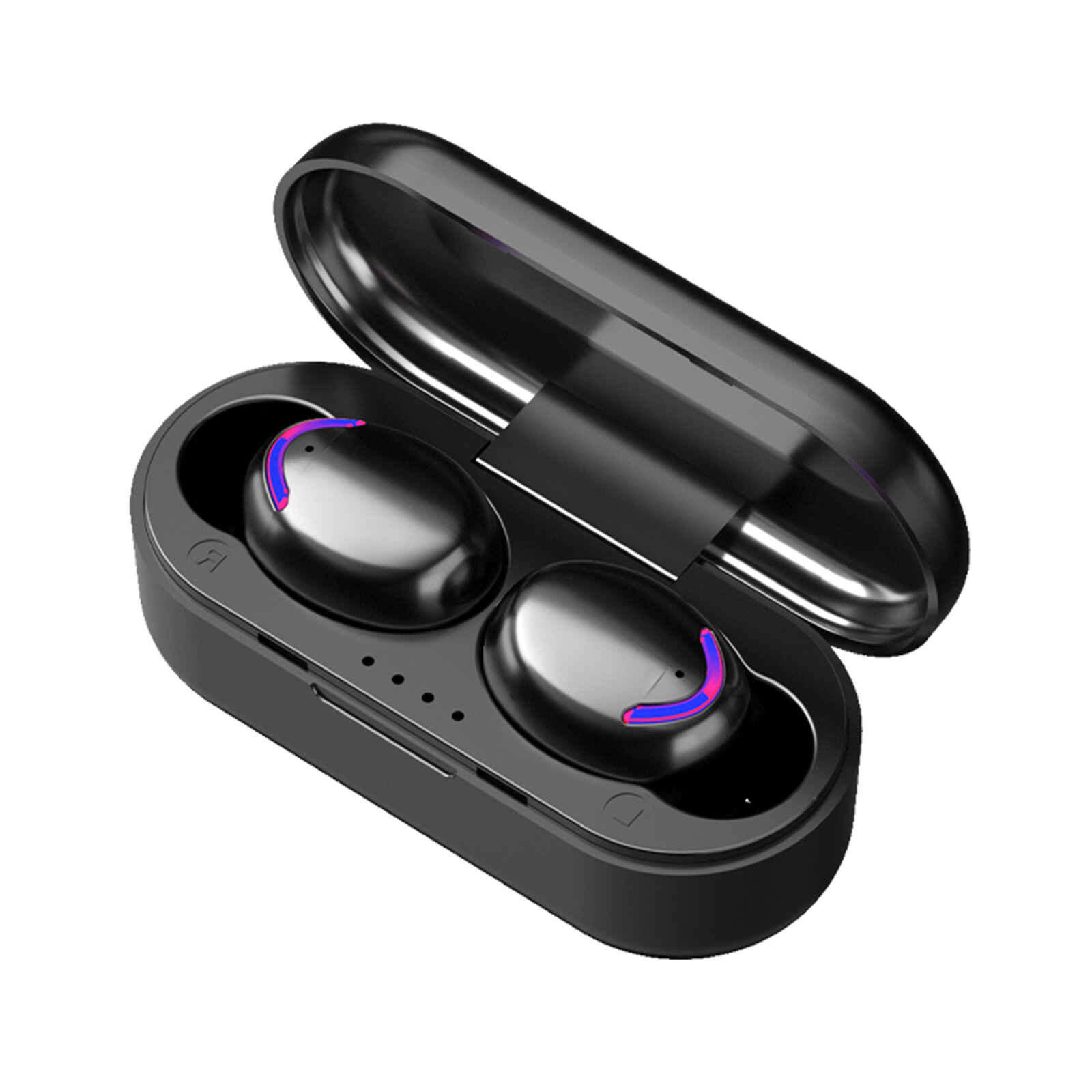 Наушники беспроводные стерео F9 mini BT5.1 с микрофоном, шумоизоляцией, быстрой сопряжением, тач-контролем, для спорта, черный, белый, коробка для зарядки 200mAh, 50mAh*2 аккумулятор, 8mm драйвер, 10m дальность, 108dB чувствительность, 20Hz-20KHz