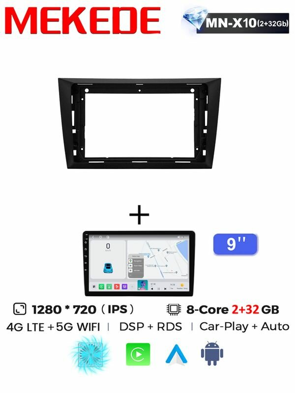 Магнитола 9" Mekede MN X10 Pro 2/32 Gb Volkswagen Golf 6 2008-2016 carplay