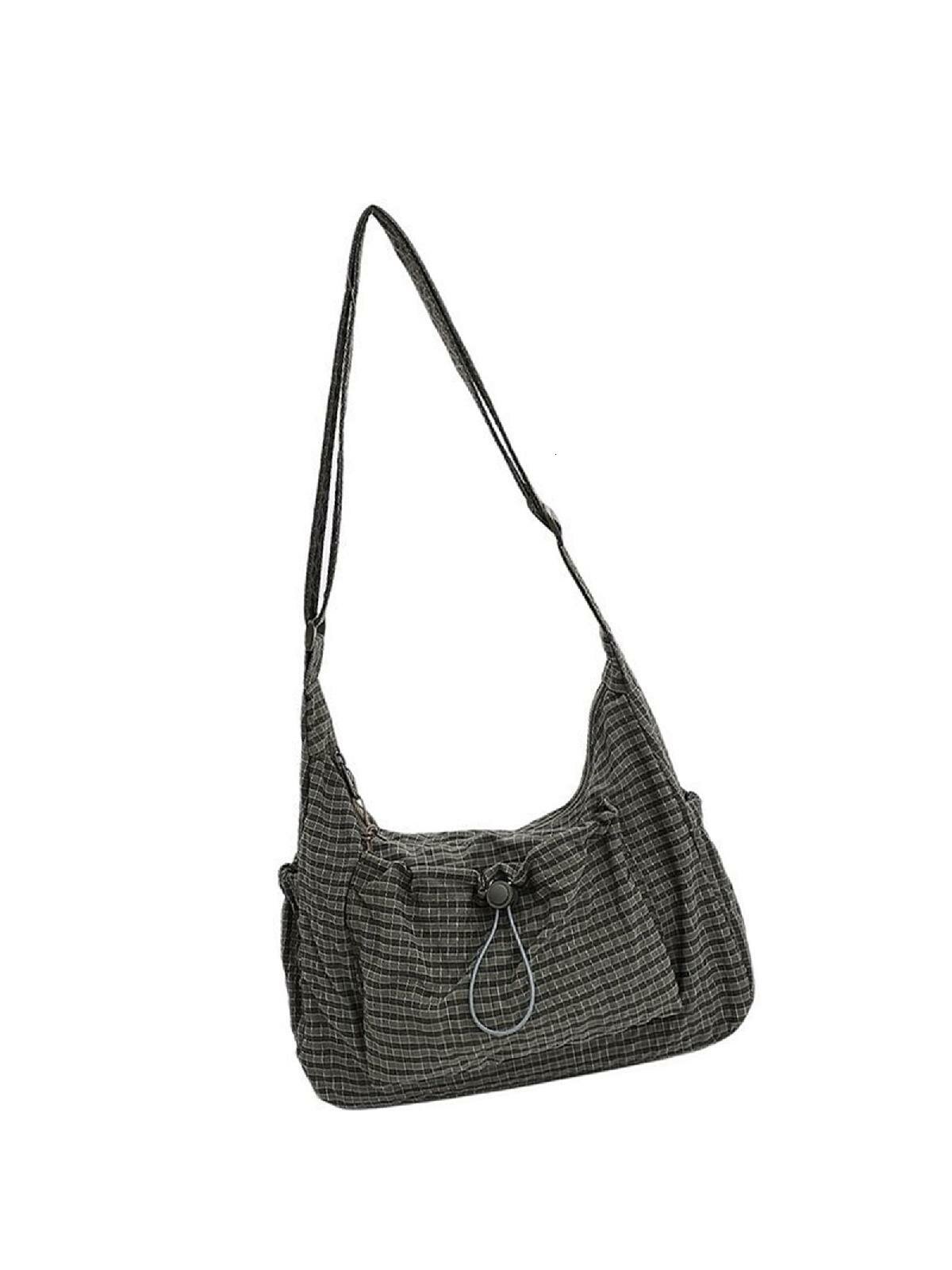 Стильная мужская сумка-мешок на шнурке, Дышащая тканевая ткань, эргономичный комфорт при переноске