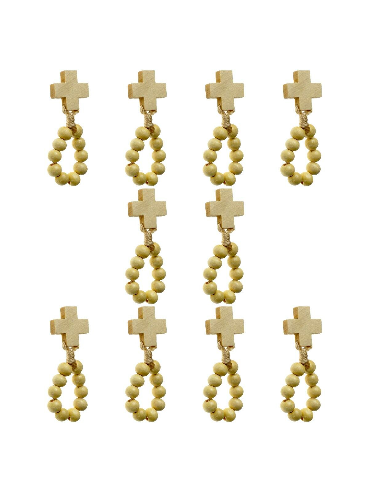 Элегантные деревянные четки для пальцев 8 мм с крестиками для молитвы и осознанности