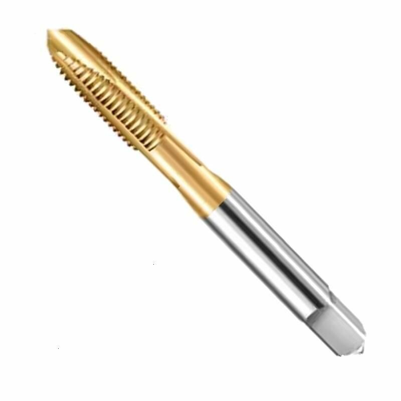 Метчики для станков с титановым покрытием, метчики со спиральным наконечником, проволоки из нержавеющей стали, сверла нарезания резьбы-наконечник M2.5x0.45