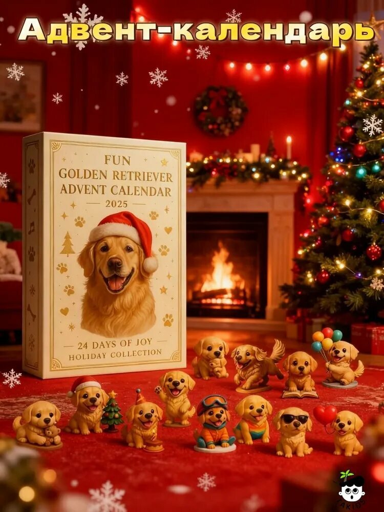 Подарочная коробка с Рождественским адвент-календарем