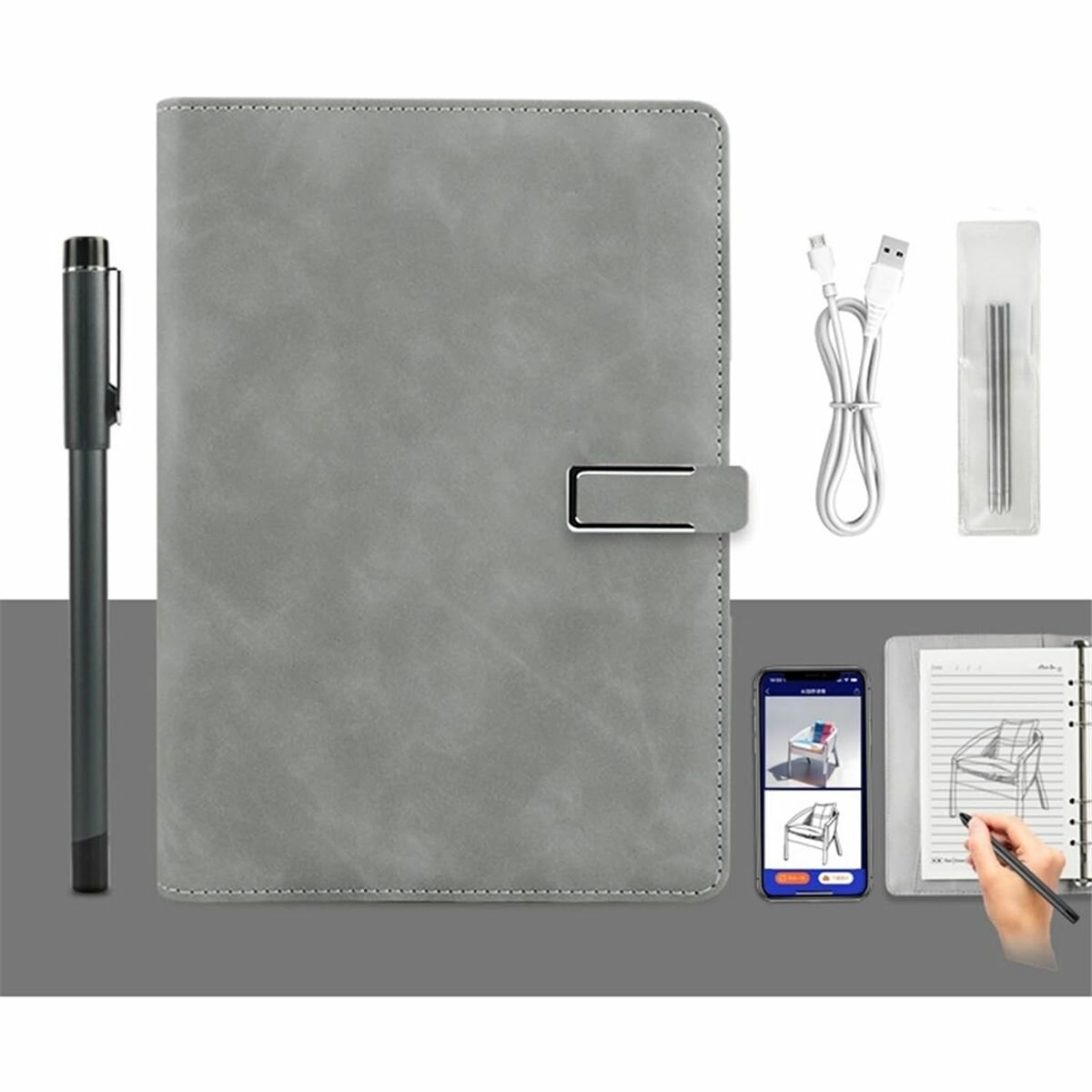 Syncify Digital Sketchbook Pro V2, Bluetooth 5.0 Smart Sync Pen & Notebook, инструмент для создания заметок B