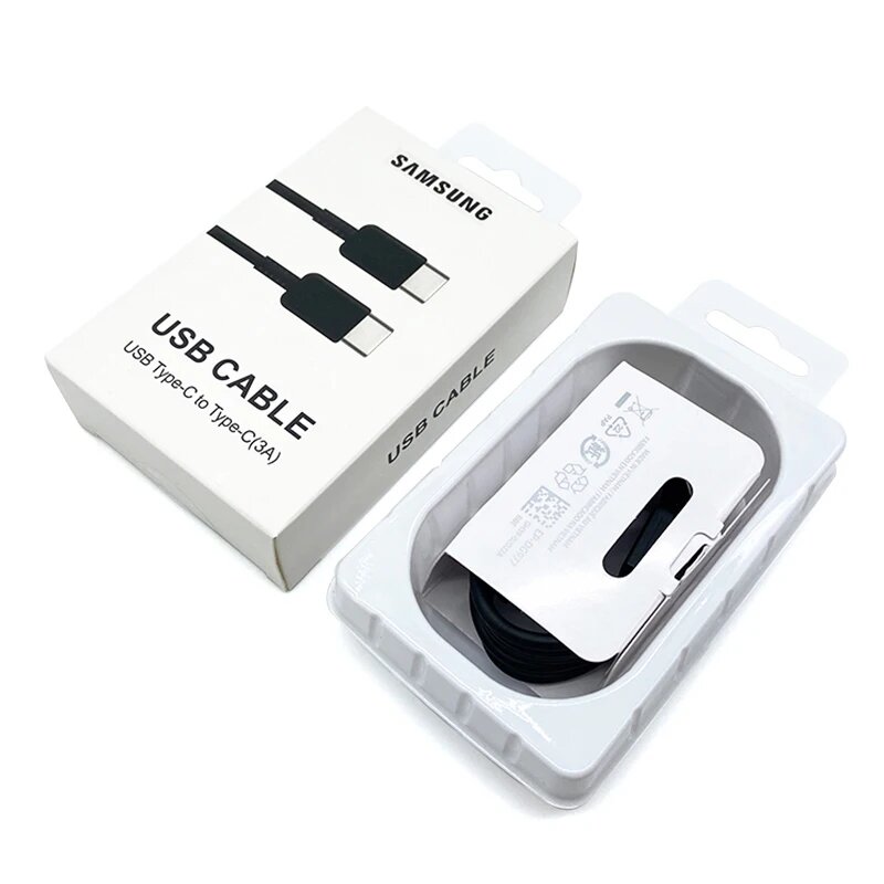 Кабель 3A PD для Samsung Galaxy S23 S21 S20 FE S22 S24 Ultra, Сверхбыстрая зарядка 25 Вт для Black