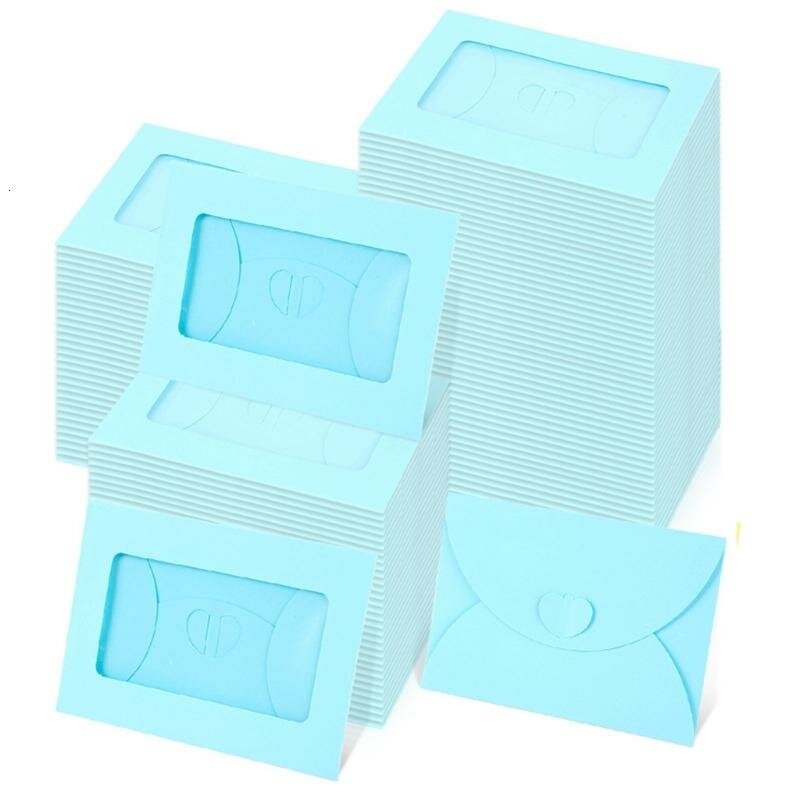 Цветные конверты 10x7 см, 50 шт, Синий