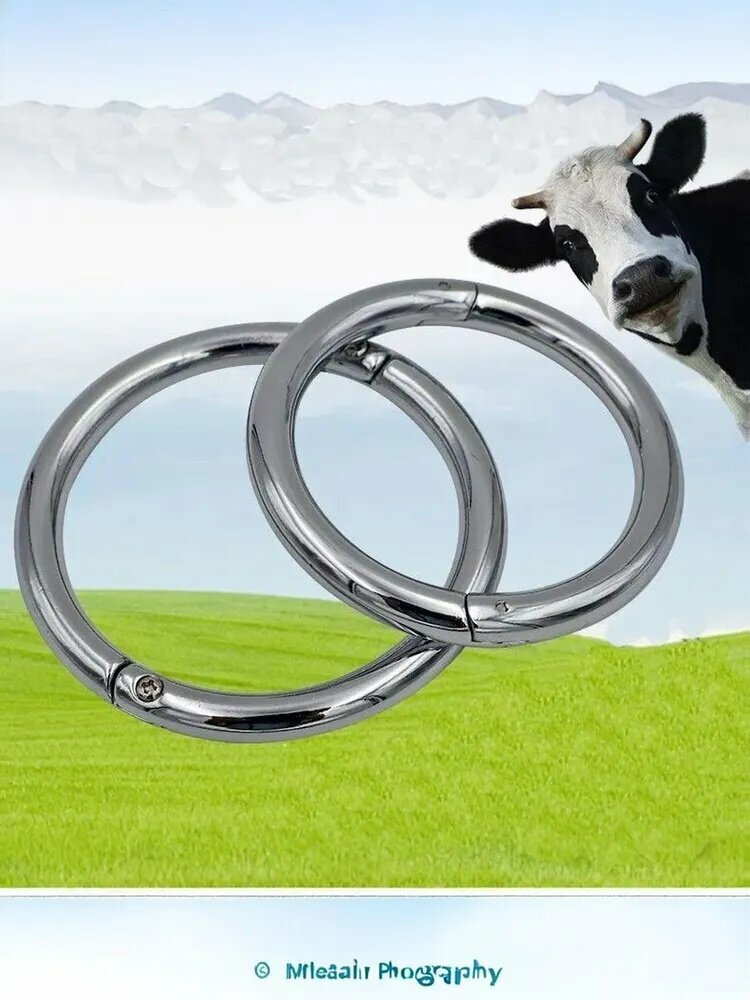 Кольцо в носу коровы/Кольцо для носа коровы, тяговая пряжка из нержавеющей стали/ сельскохозяйственное животное бык. средний размер
