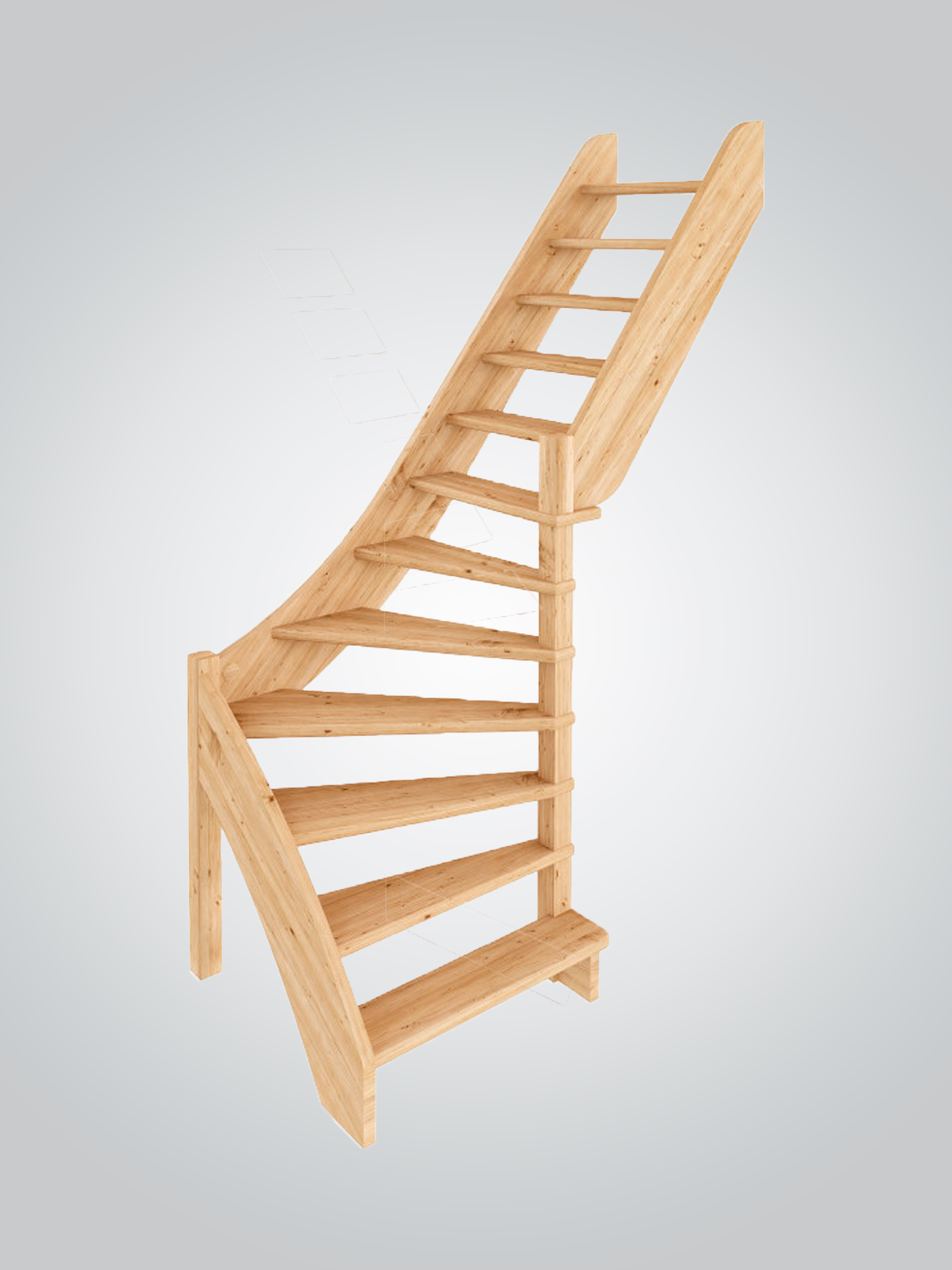 Лестница на второй этаж ЛС-92м/4 Правая