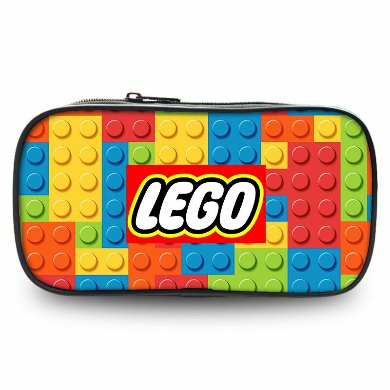 Канцелярский пенал Lego с логотипом для мальчиков и девочек, большой вместимости, для детей детского сада, средней и старшей школы, с возможностью персонализации.