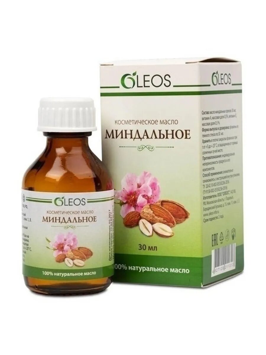 Масло косметическое Oleos миндальное увлажняющее 30 мл