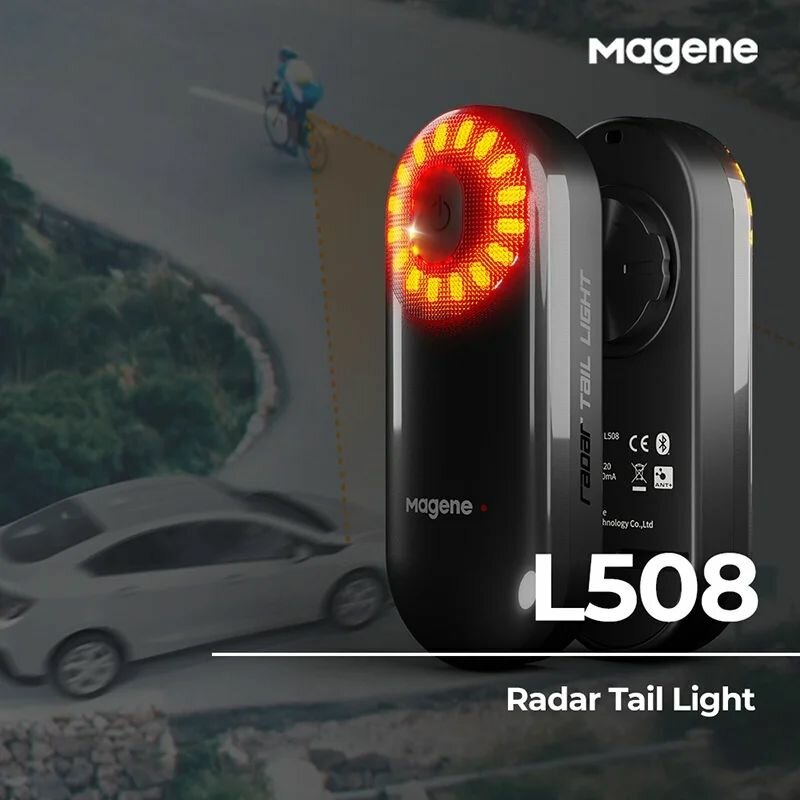 Magene L508 Велосипедный радарный тормозной датчик задний фонарь, установленный на трубе сиденья, водонепроницаемый светодиодный интеллектуальный задний фонарь