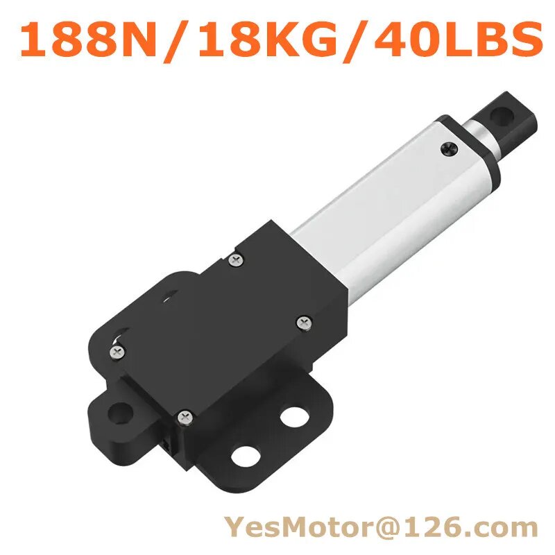 Линейный привод 12V DC, ход 25mm, 188N