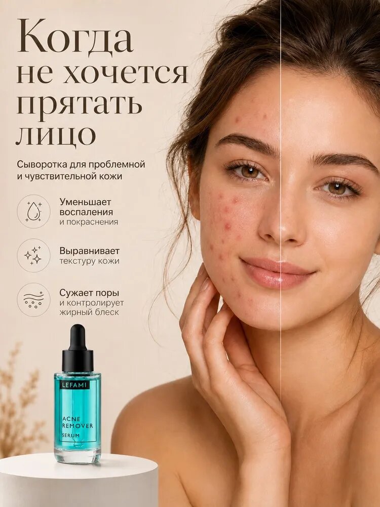 Сыворотка от прыщей и черных точек для кожи лица и тела
