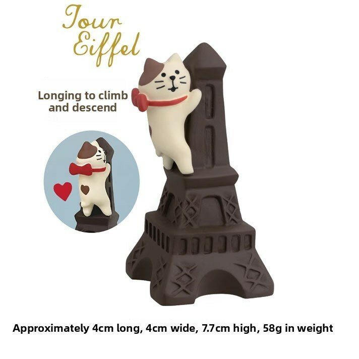 Cat resin figurine set for valentines day gifts and home decor chocat