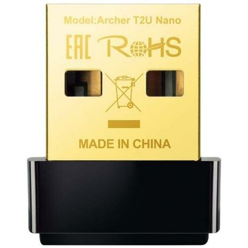 Сетевой адаптер WiFi USB TP-Link Archer T2U Nano, AC600 Nano Wi-Fi USB-адаптер