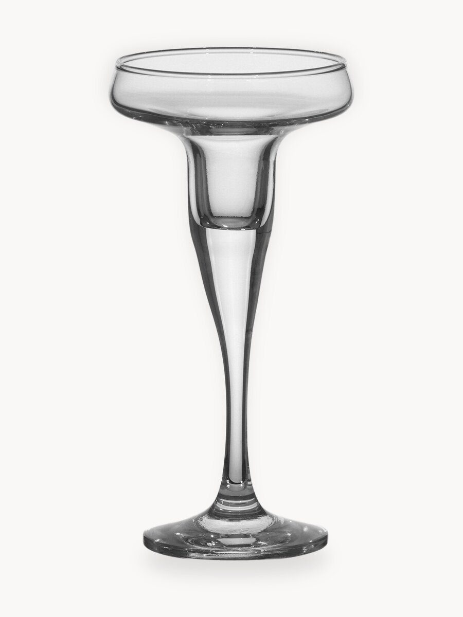 Подсвечник стеклянный Paşabahçe Basic, стекло, h=17 см, цвет прозрачный