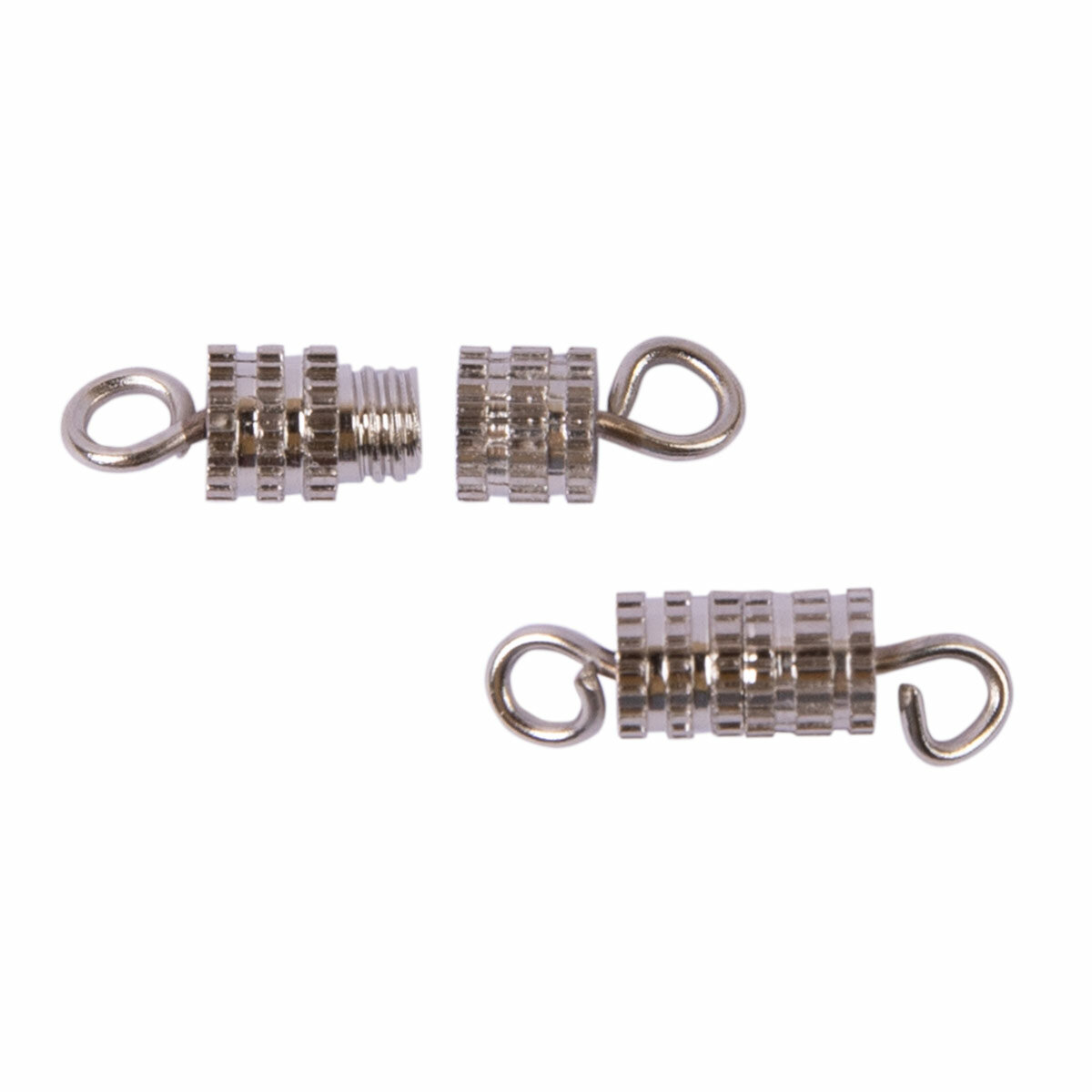 Замок для бус 5 штук 15х3.5 мм "винт" "Zlatka" DV-01/5, №02 под никель