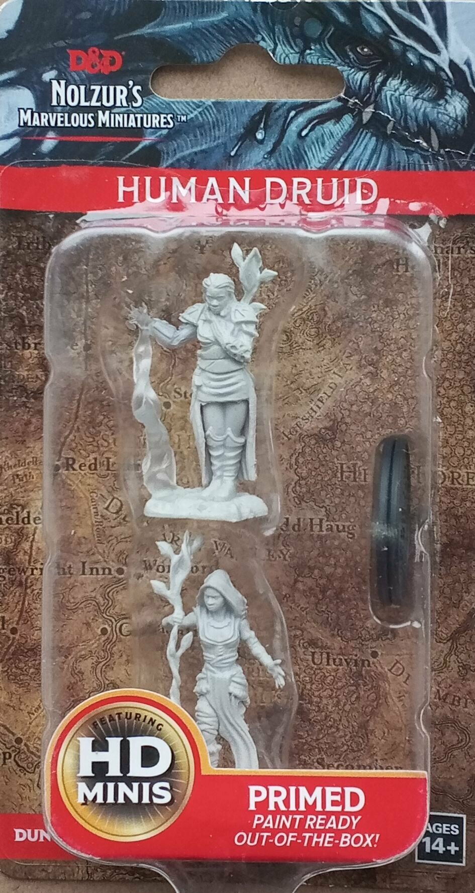 Набор из 2 фигурок для настольных игр. "Друид Женщина Человек". ДнД / Dungeons & Dragons