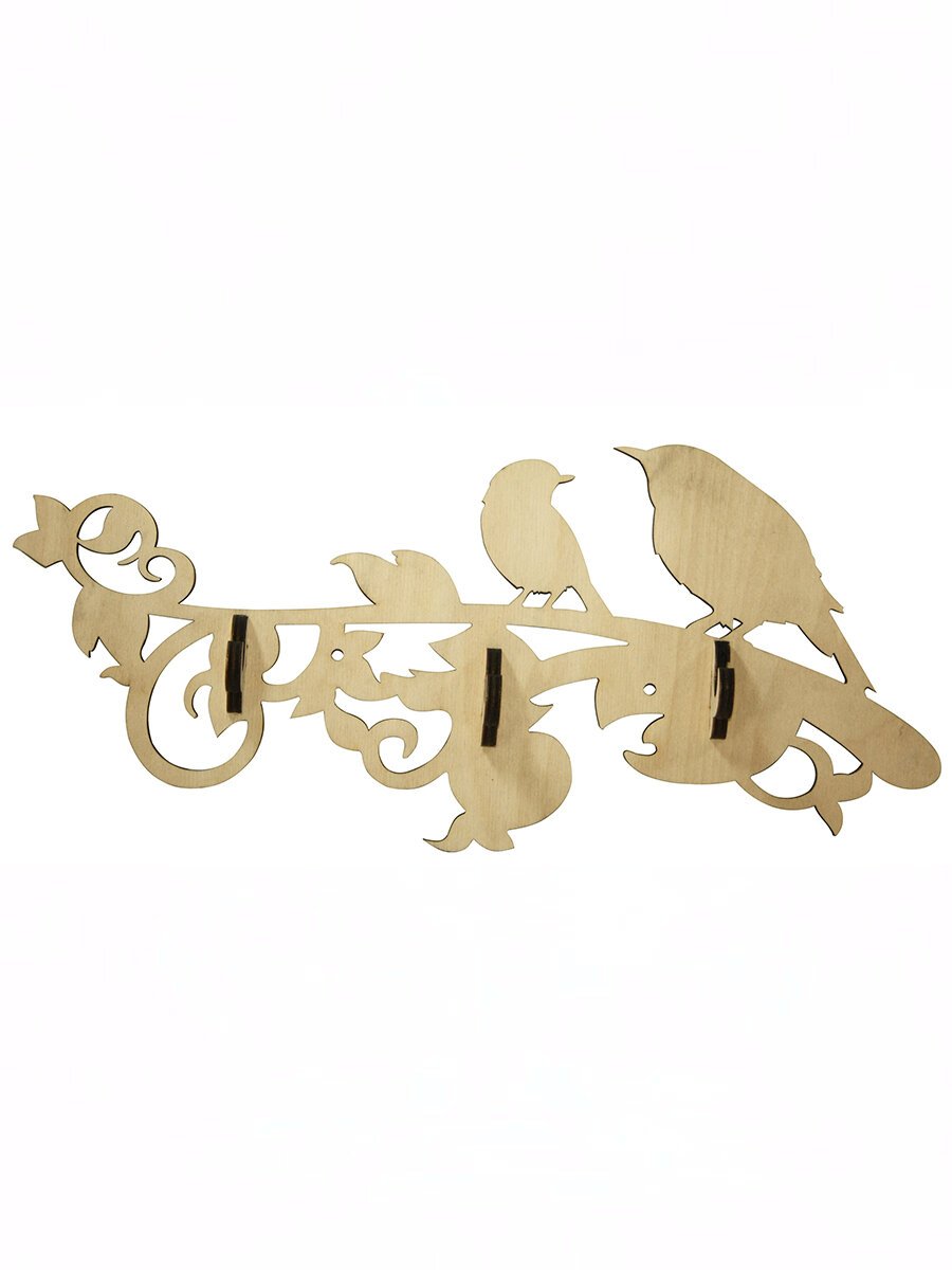 Деревянные заготовки / Декупаж, деревянная заготовка для творчества Добрый мастер "Вешалка" 39,5*17,5см (1шт)