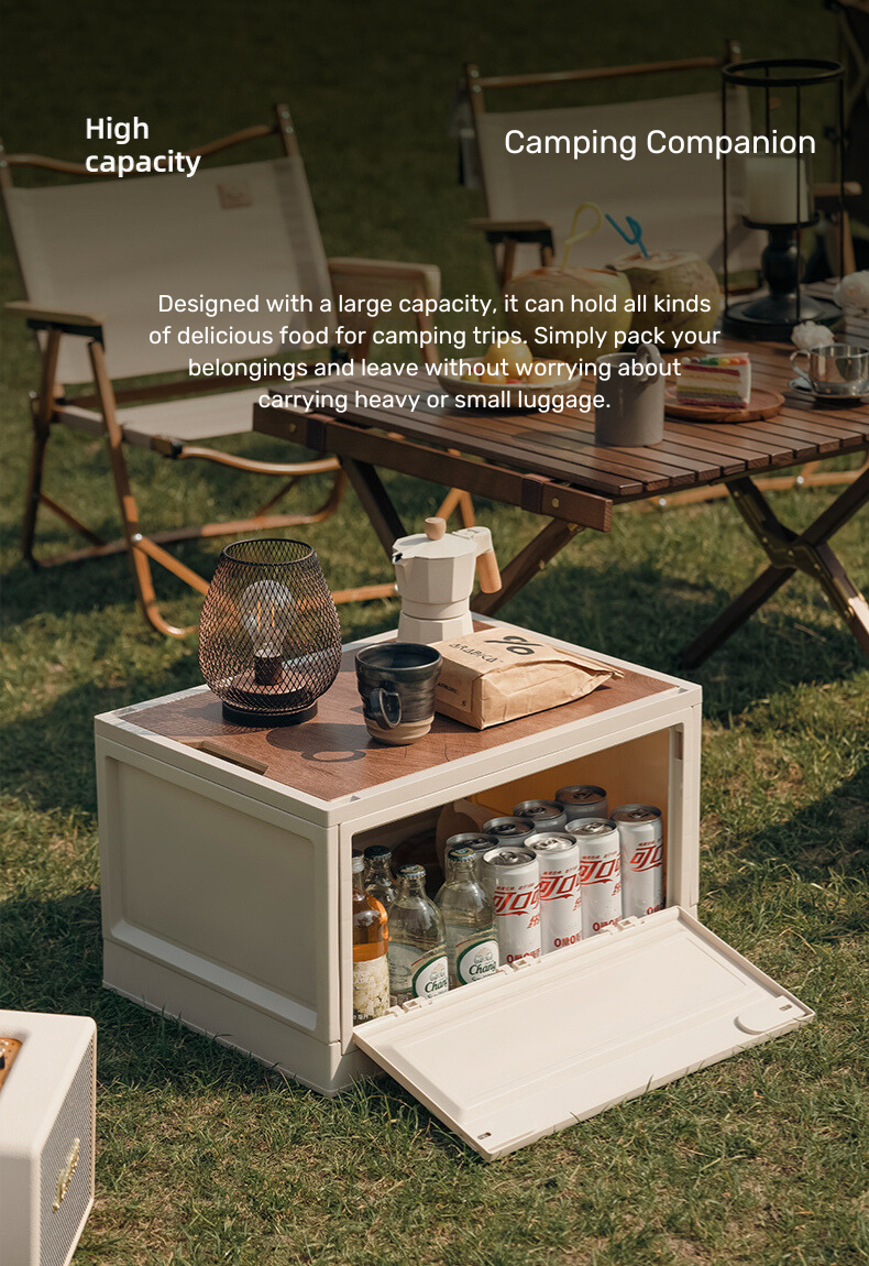 Контейнер с деревянной крышкой 3 дверцы, зеленый