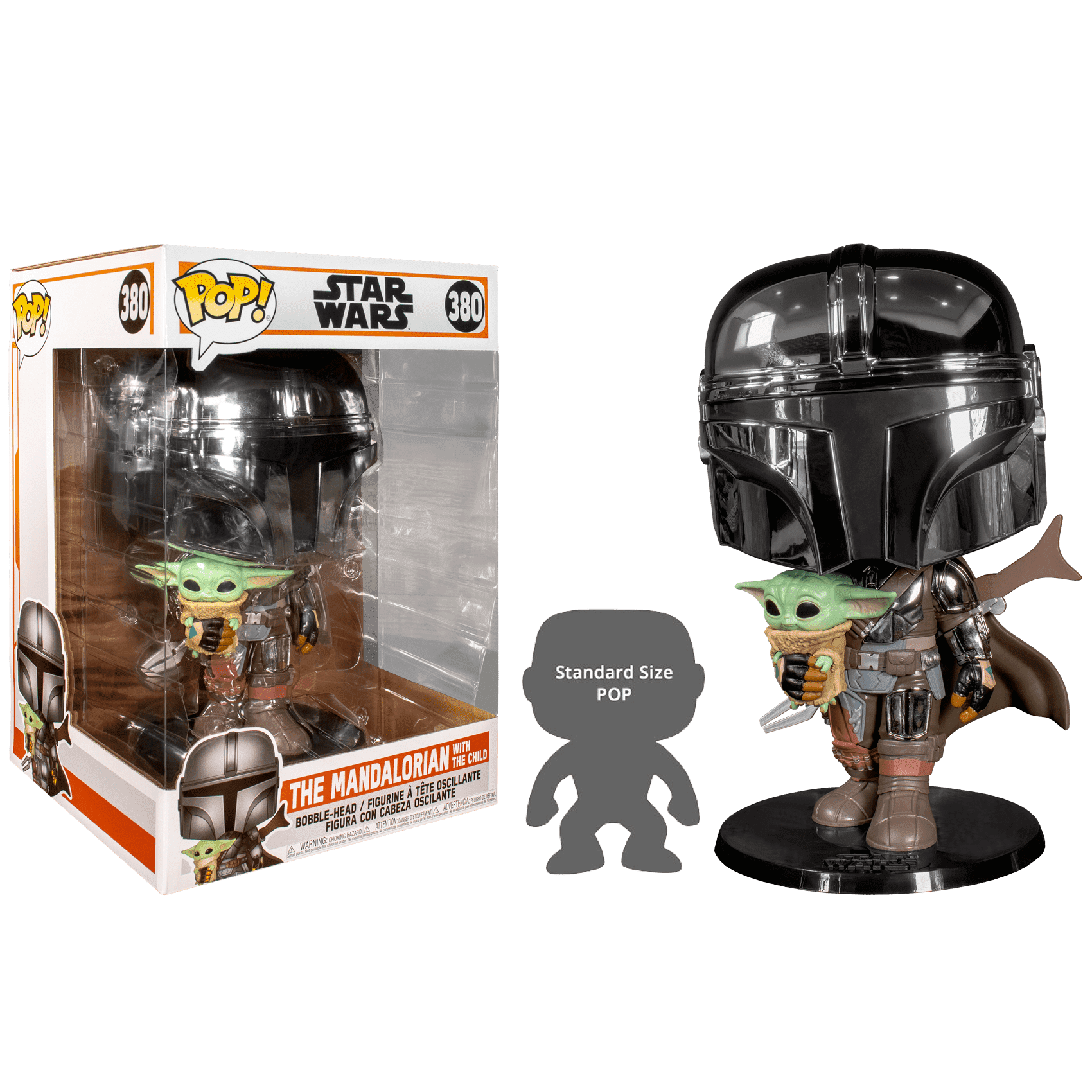 Фигурка коллекционная Мандалорец и Малыш Йода 25 см от Funko POP!