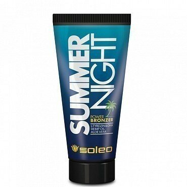 Soleo SUMMER NIGHT Интенсивный крем-бронзатор для загара с пеньковым маслом, 150 мл.