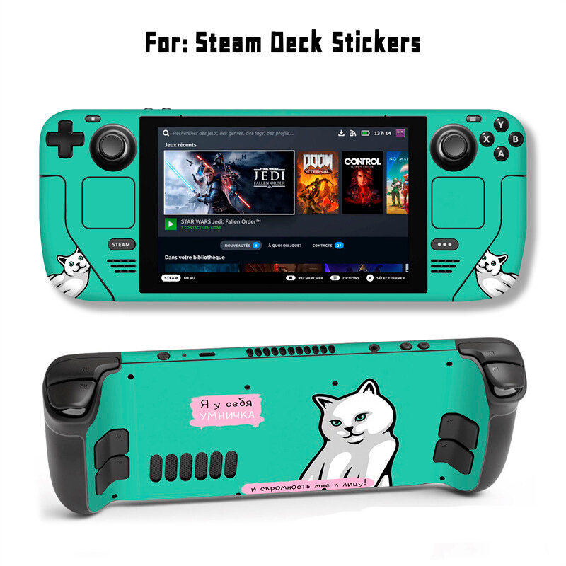 Наклейка/защитная плёнка для Steam Deck NO. 1246, КОТ