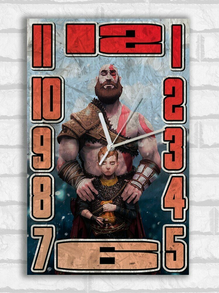 Настенные бесшумные часы ОСП, игра god of war 4 - 627