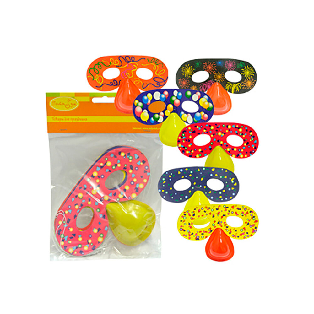 Патибум Маска бумажная с носом 6 шт одноразовая защитная легкая маска для лица