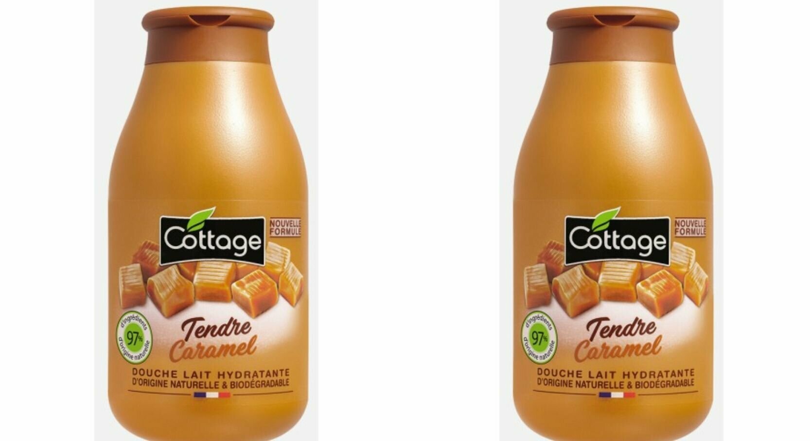 Cottage Молочко для душа увлажняющее сладкая карамель,250 мл,2 шт