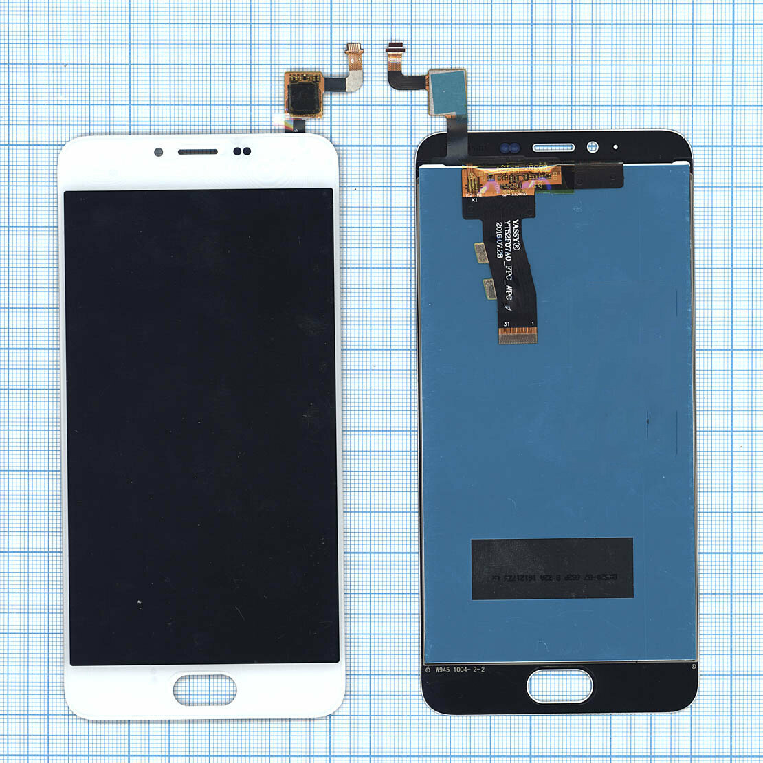 Дисплей для Meizu M5 белый