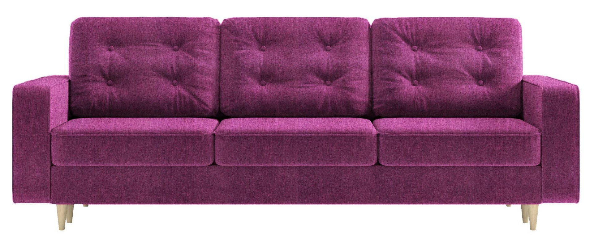 Диван трехместный Феличита, еврокнижка, в цвете фиолетовый (Bingo-16)