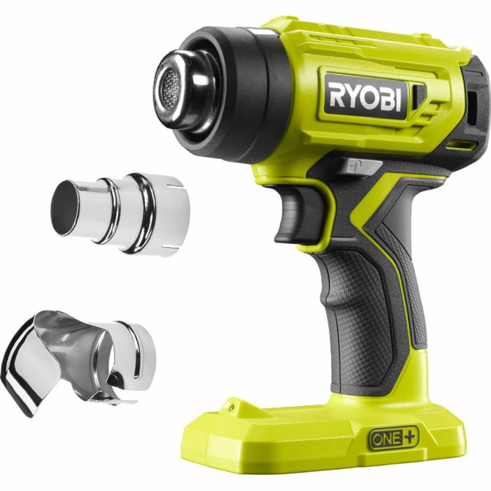 Технический фен Ryobi ONE+ R18HG-0 5133004423, пистолетный тип, щеточный двигатель, плавная регулировка температуры