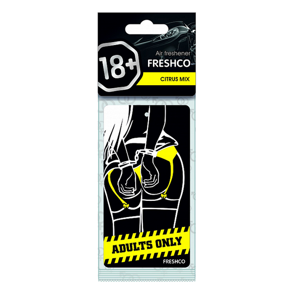 Ароматизатор подвесной картонный "18+" Цитрусовый микс AR1VM030 (цена за 1 шт.)