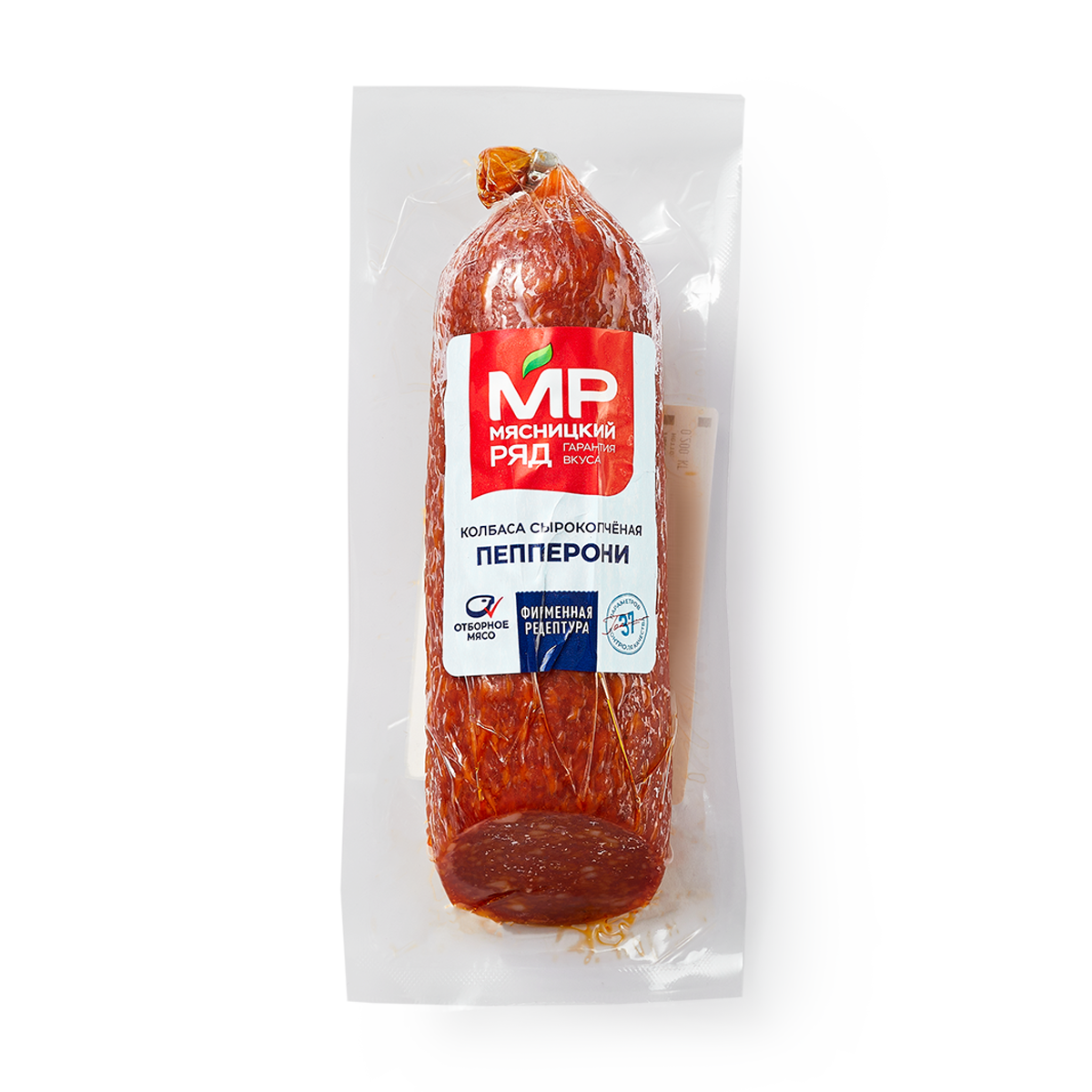 Колбаса Мясницкий ряд Пепперони, сырокопченая, вакуумная упаковка, 200 г
