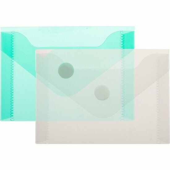 Папка-конверт Attache на кнопке А7 105x74мм 180 мкм ассорти 20шт. уп