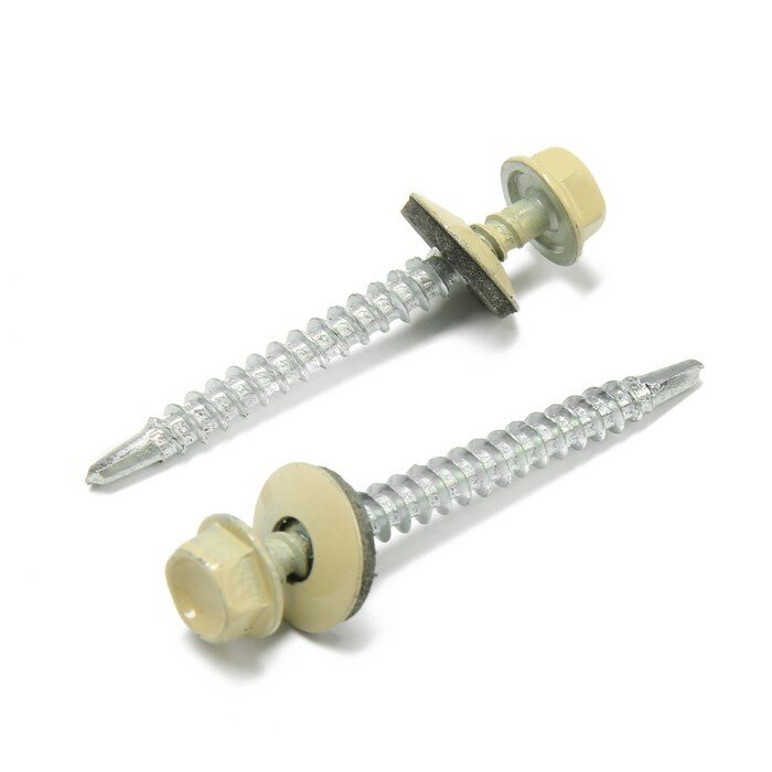 Саморезы кровельные 4.8×50 мм, RAL1014 бежевый, 150 шт.