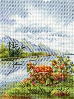 Набор для вышивания на хб канве крестом арт. НВ-830 Дары Севера 20х16см МП Студия