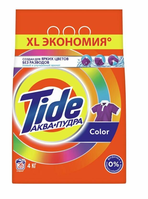 Tide Порошок для белья Color стиральный 4кг/
