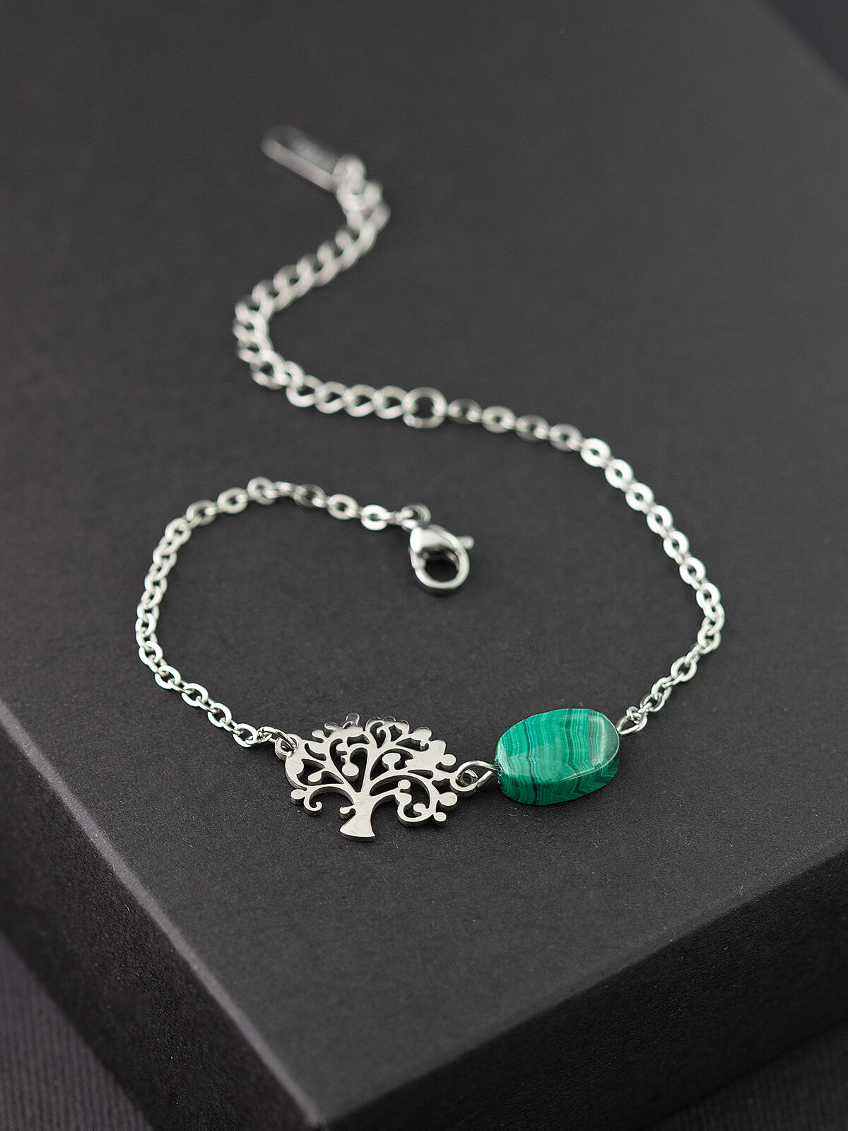 Браслет, малахит