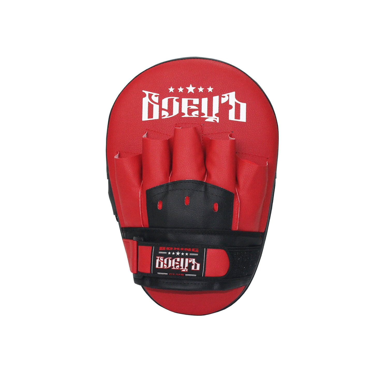 Лапы боксерские прямые Bf "боецъ" 210 (красно-черные)
