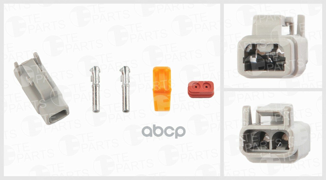 Разъём 2х контактный ответная часть 7804427К-тация: 2-pin, фиксатор, уплотнение SCANIA TE PARTS арт. 7804424