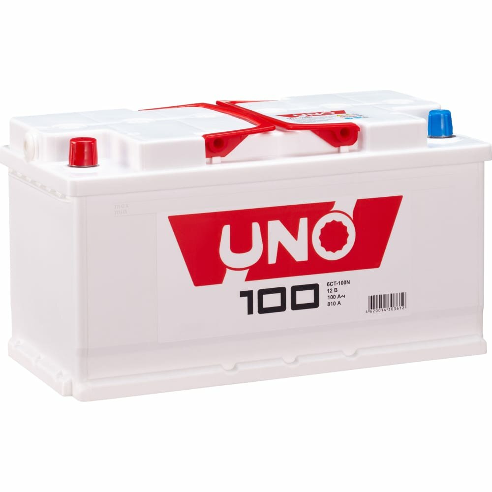 Аккумулятор UNO 6‑ст 12‑В, прямая полярность, кальциевая технология, подходит для легковых и грузовых автомобилей