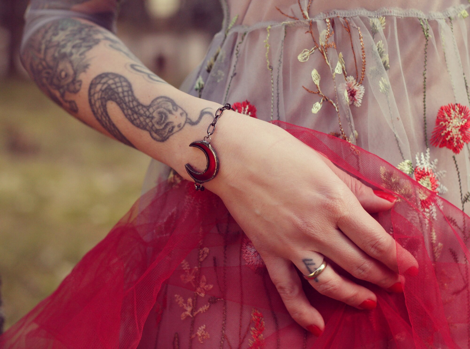 Славянский оберег, Браслет-цепочка KATE SHO, стекло