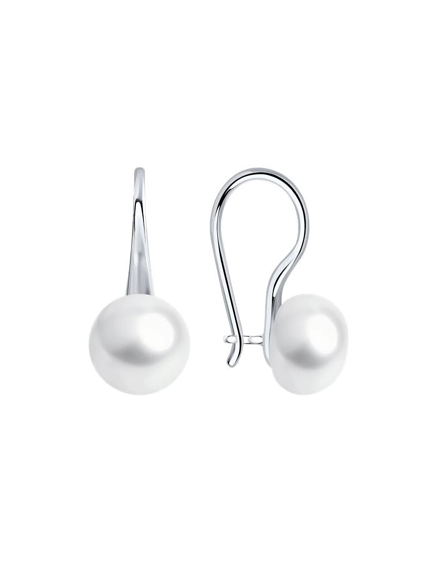 Серьги, серебро, 925 проба, родирование, жемчуг