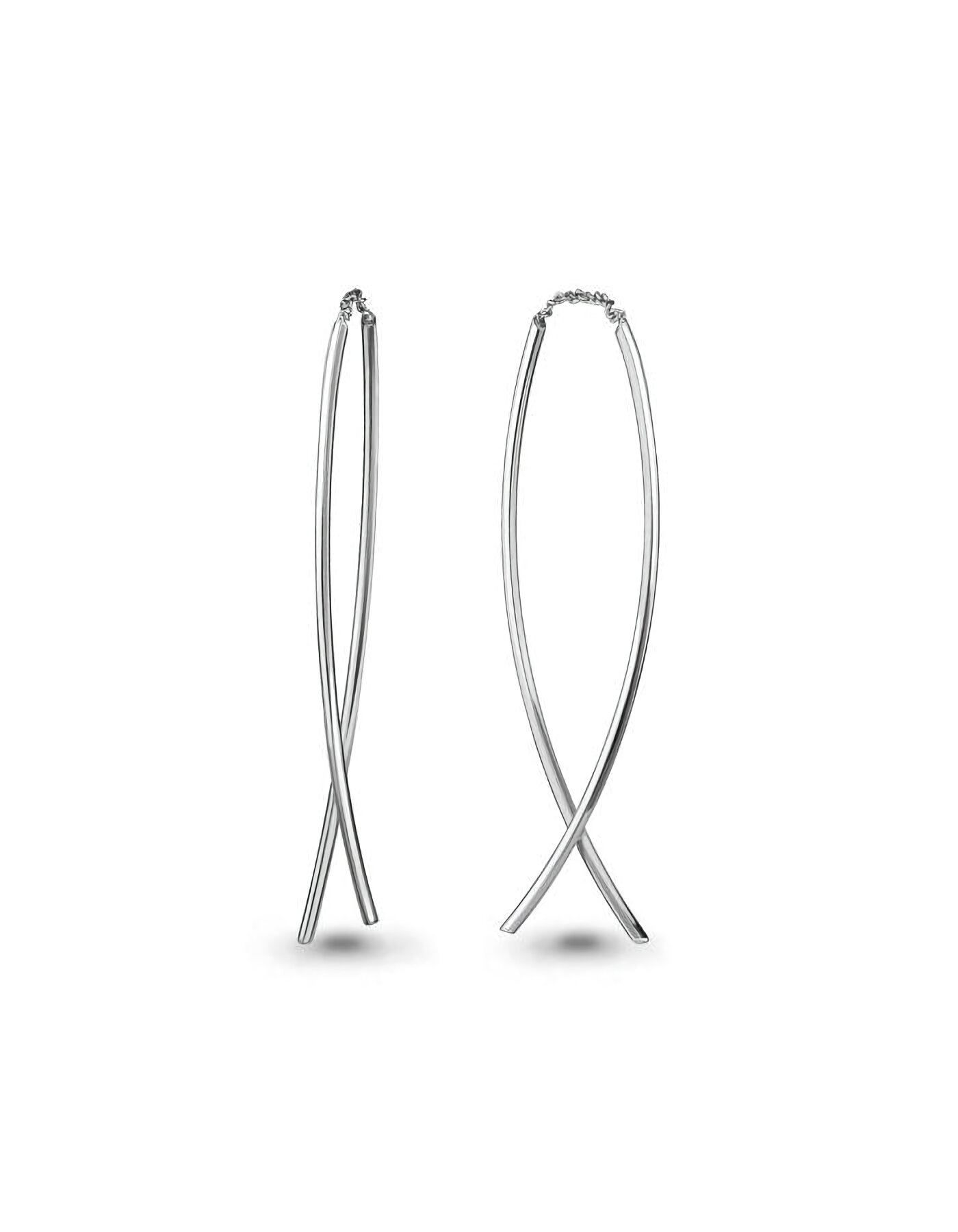 Серьги цепочки Amarin Jewelry, серебро, 925 проба, родирование