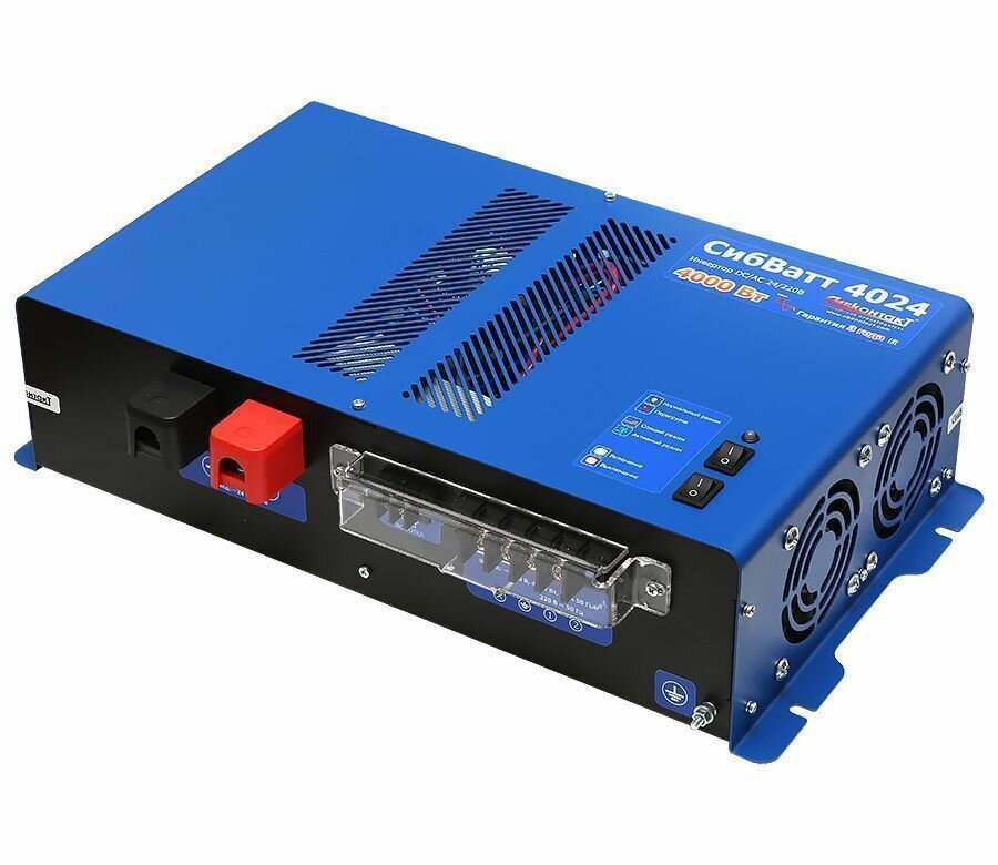 СибВатт 4024 инвертор, преобразователь напряжения DC/AC, 24В/220В, 4000Вт
